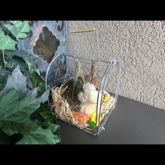 Accents | Sisal Rabbit Bunny Dcor Rabbit In Cage Rabbit Home Dcor ...